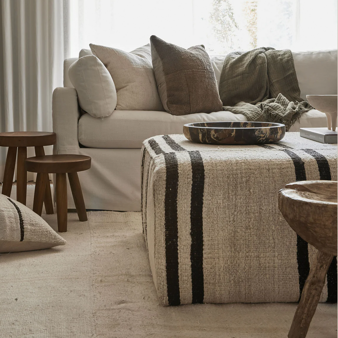 Gemini Kilim Ottoman – Montana Labelle Lifestyle